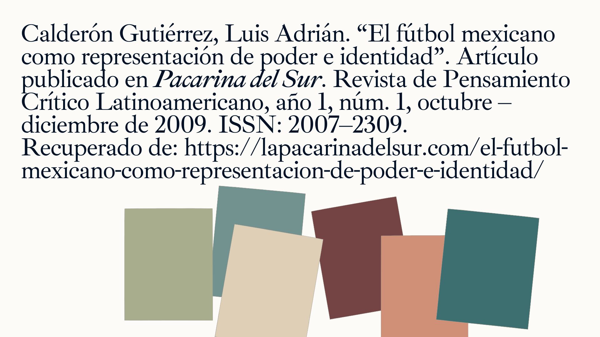 El fútbol mexicano como representación de poder e identidad – Pacarina ...